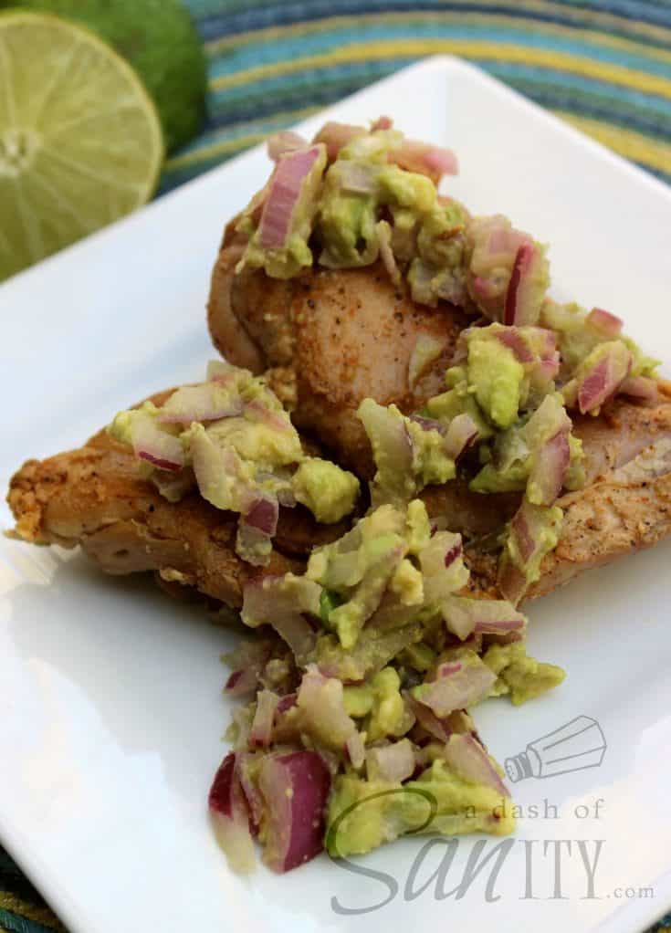 Cayenne Spiced Rubbed Chicken with Avocado Salsa - Dash of Sanity