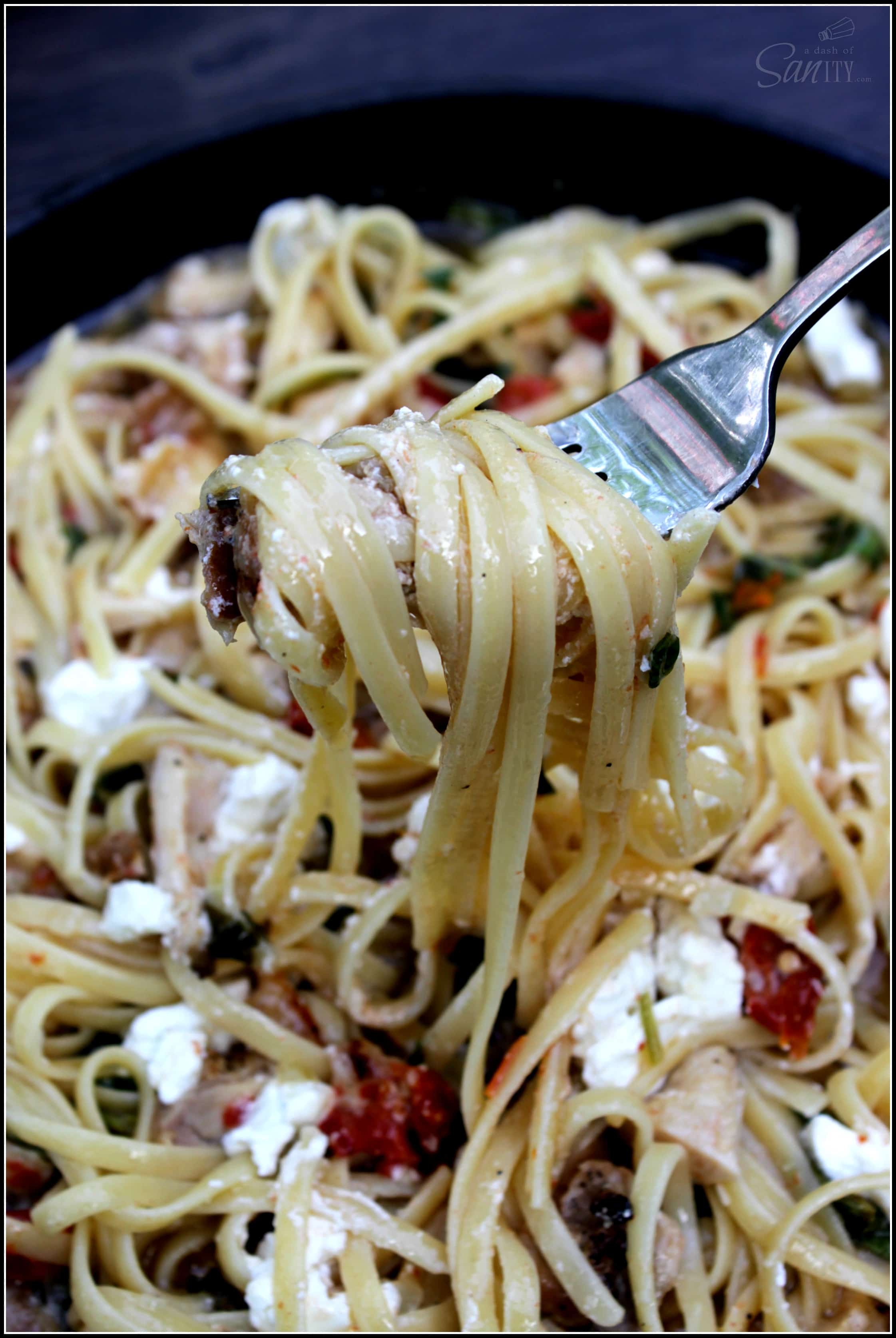 Chicken Bryan Pasta Skillet - A Dash of Sanity