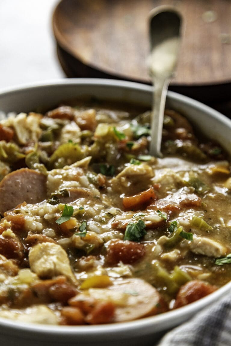 Slow Cooker Chicken and Sausage Gumbo