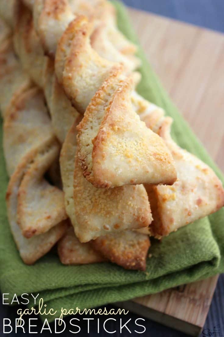 Easy Garlic Parmesan Breadsticks