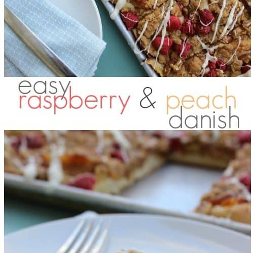 Easy Raspberry & Peach Danish