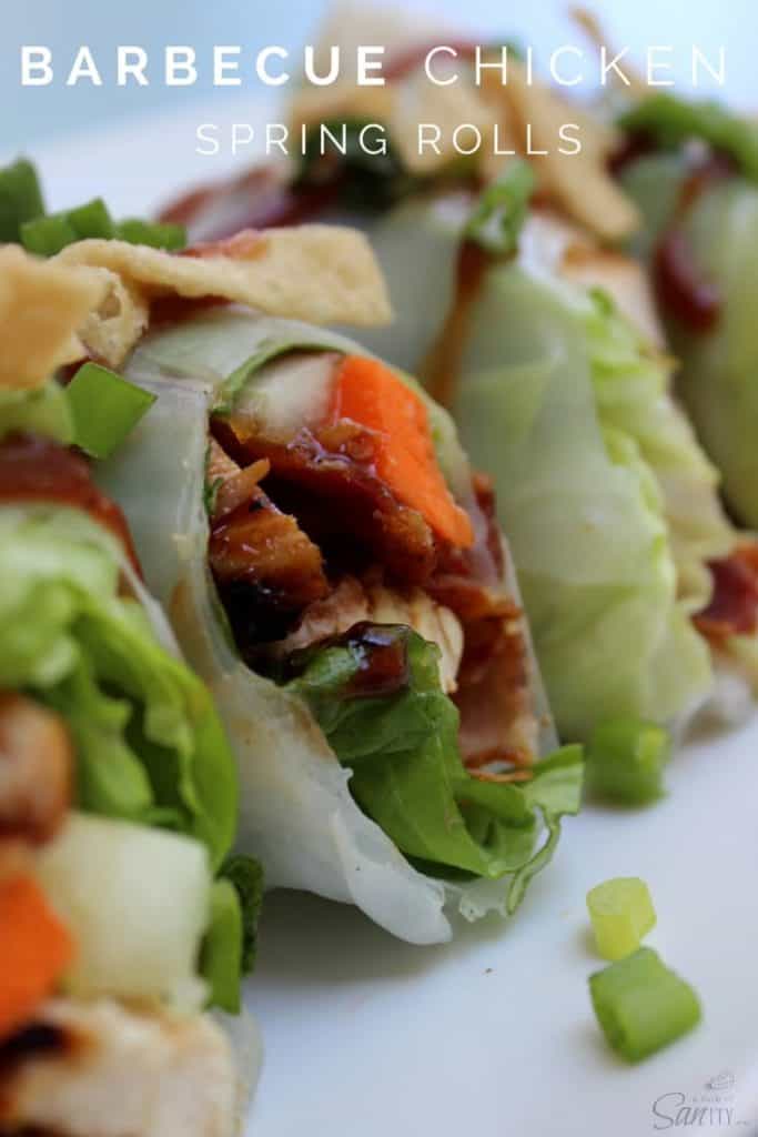 Barbecue Chicken Spring Rolls