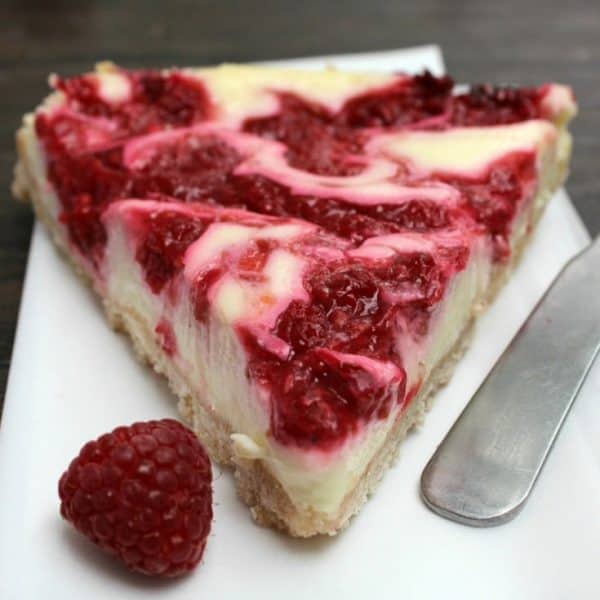 Fresh Raspberry Cheesecake - A Dash of Sanity