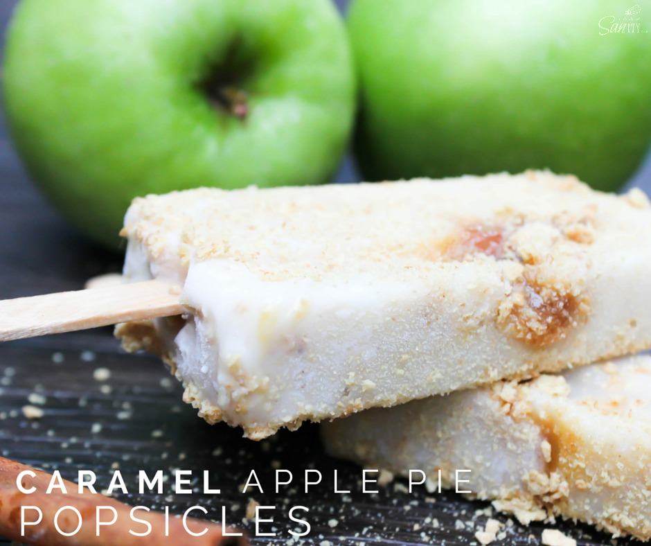 Caramel Apple Pie Popsicles - Dash of Sanity