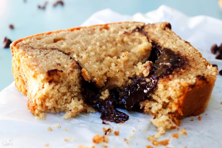 Molten Chocolate Peanut Butter Bread - Dash of Sanity