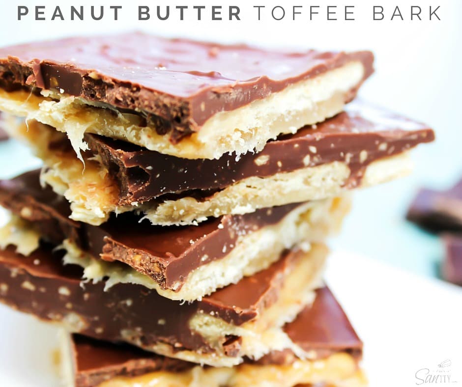 Peanut Butter Toffee Bark - A Dash of Sanity
