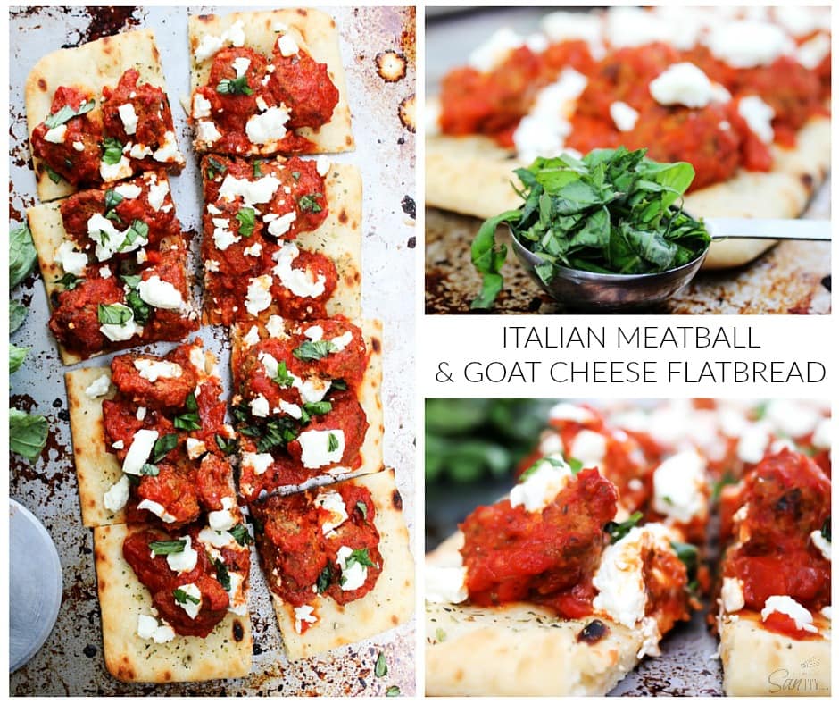 Italian Meatball & Goat Cheese Flatbread - Dash of Sanity