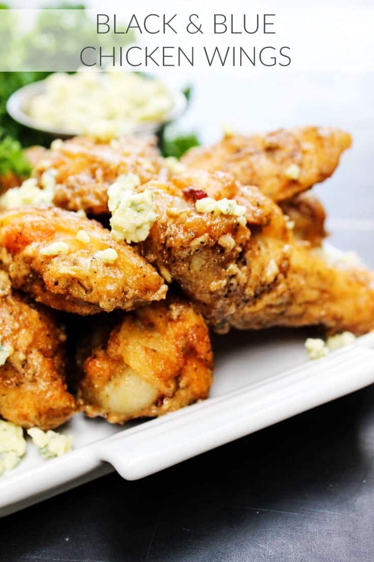 Black & Blue Chicken Wings - Dash of Sanity