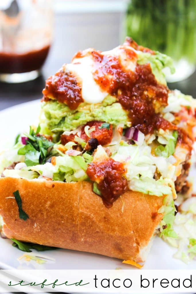 Stuffed Taco Bread & Kitchen Hack: Easy Guacamole