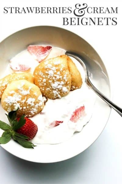 Strawberries & Cream Beignets - Dash of Sanity