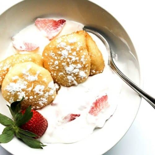 Strawberries & Cream Beignets - Dash of Sanity