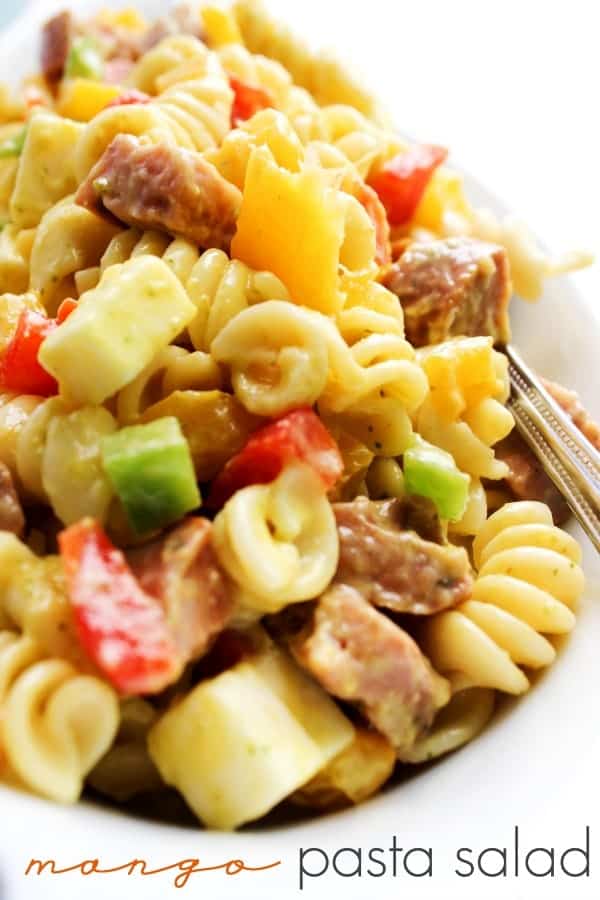 Mango Pasta Salad - A Dash of Sanity