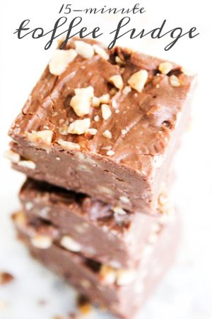 15-Minute Toffee Fudge - Dash of Sanity