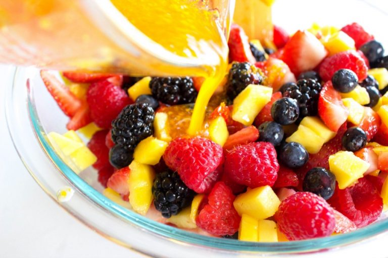 Mango Berry Fruit Salad - Dash of Sanity