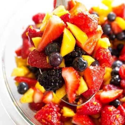 Mango Berry Fruit Salad - Dash of Sanity