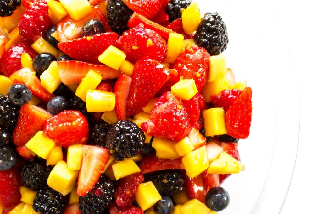 MANGO BERRY FRUIT SALAD - A Dash of Sanity