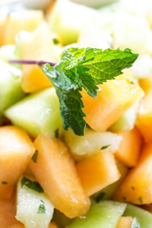 Melon & Mint Fruit Salad - Dash of Sanity