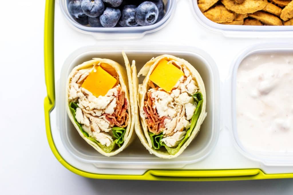 Easy Lunchbox Ideas: Chicken Sandwich Wraps - Dash of Sanity