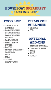 Meal Plan for Houseboat Vacation - Dash of Sanity