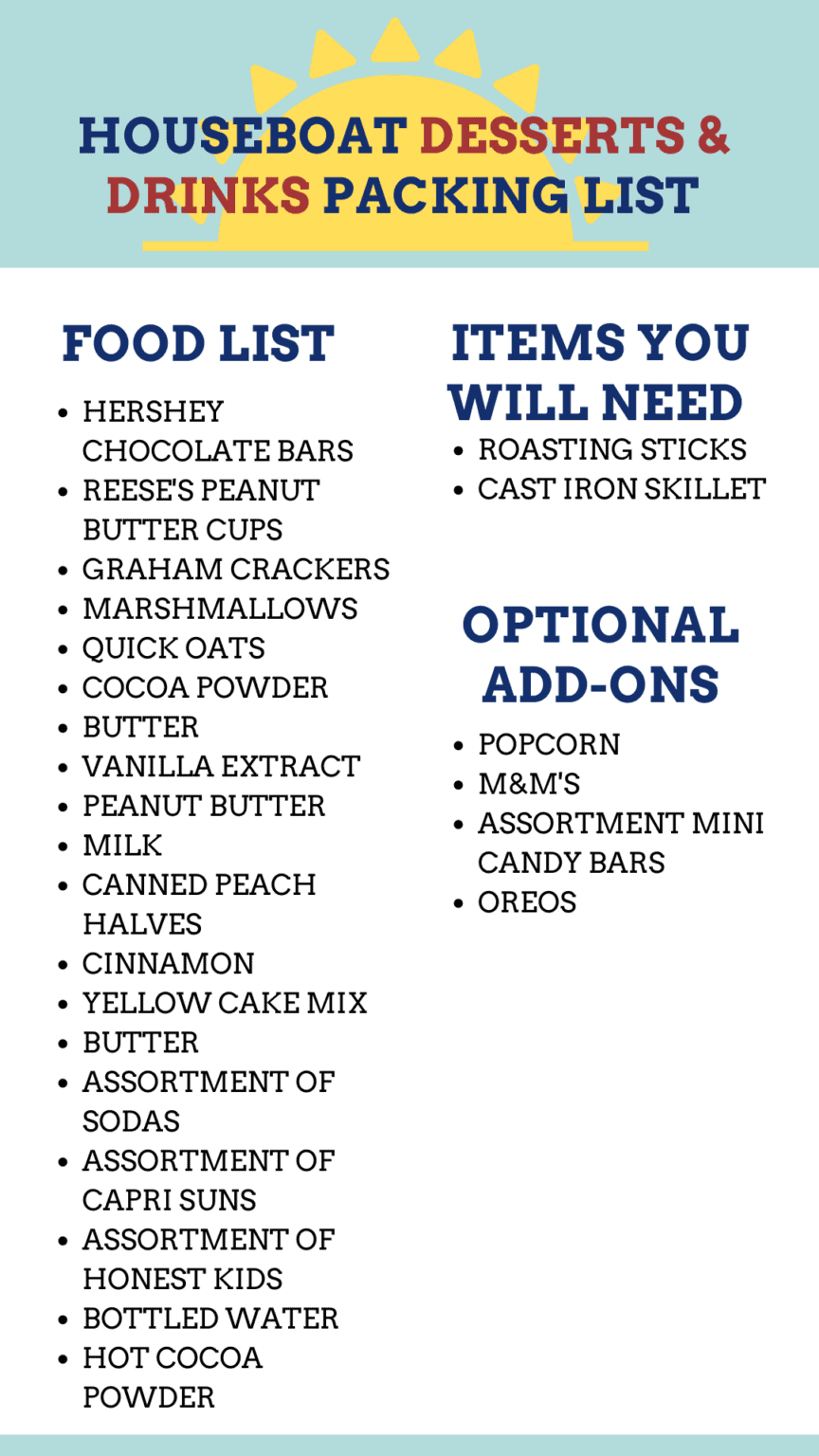 Meal Plan for Houseboat Vacation - Dash of Sanity