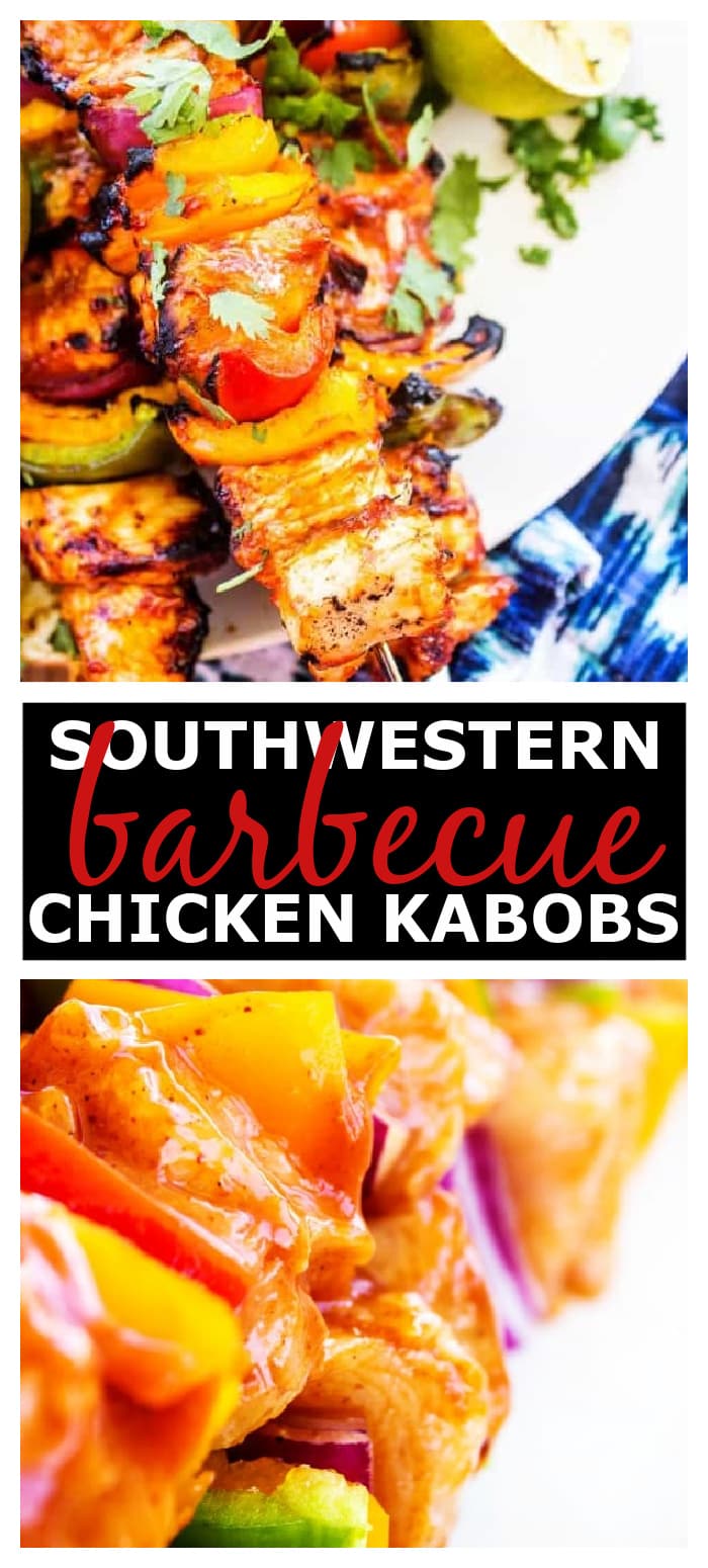 Southwestern Barbecue Chicken Kabobs - Dash of Sanity