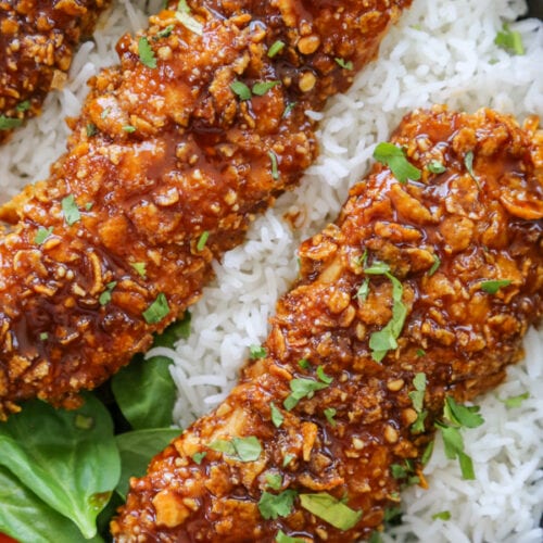 Oven-Fried Cashew Chicken - Dash of Sanity