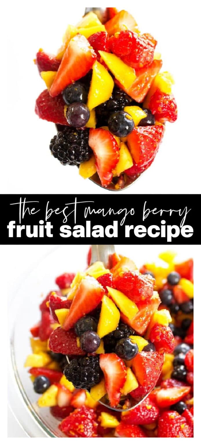 Mango Berry Fruit Salad - Dash of Sanity
