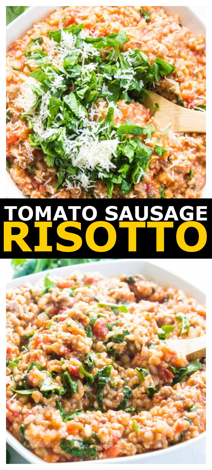 Tomato Sausage Risotto - Dash of Sanity