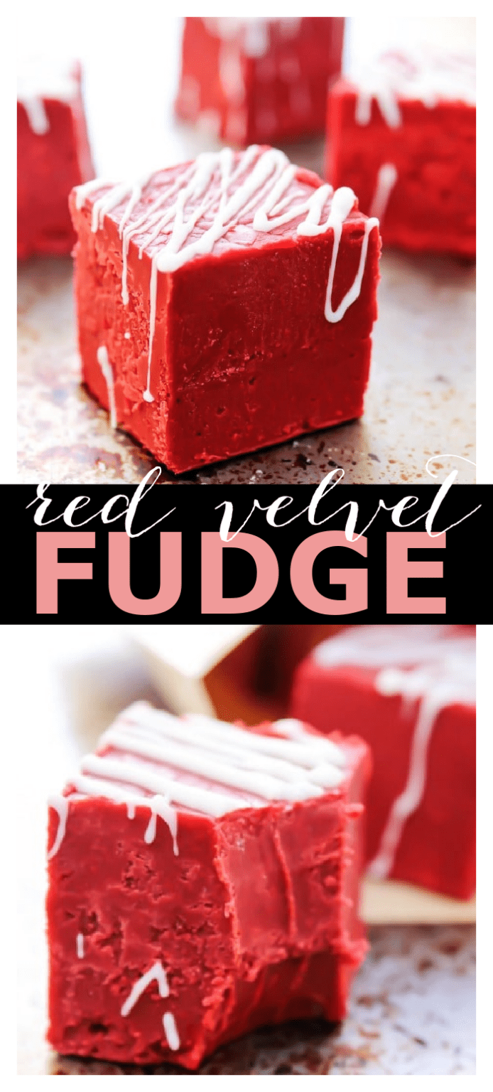 Easy Red Velvet Fudge - Dash of Sanity