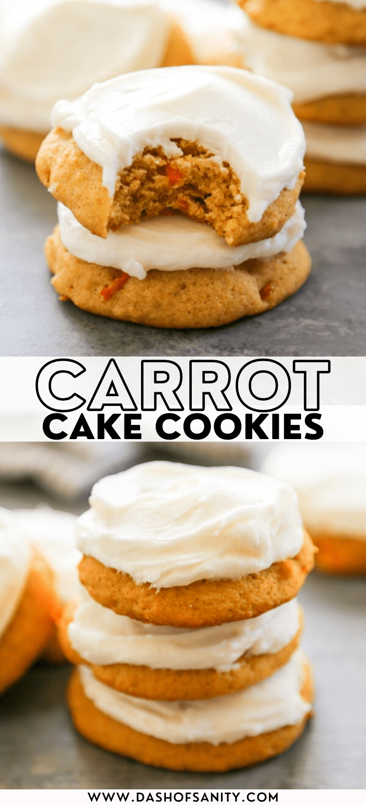 Soft Carrot Cake Cookies - Dash of Sanity