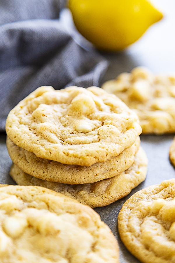 Lemon White Chocolate Cookies - Dash of Sanity