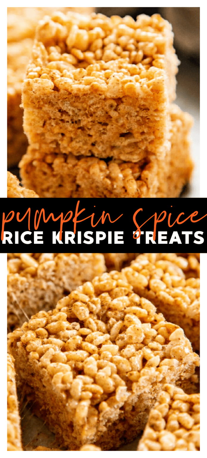 Pumpkin Spice Rice Krispie Treats - Dash of Sanity