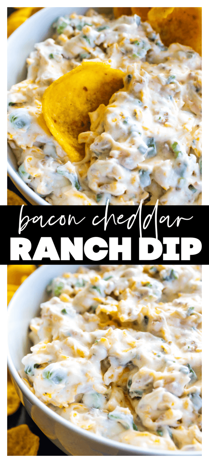 Bacon Cheddar Ranch Dip - Dash of Sanity