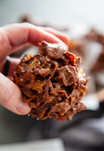 No Bake Chocolate Cornflake Cookies - Dash of Sanity