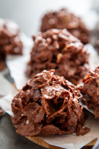 No Bake Chocolate Cornflake Cookies - Dash of Sanity
