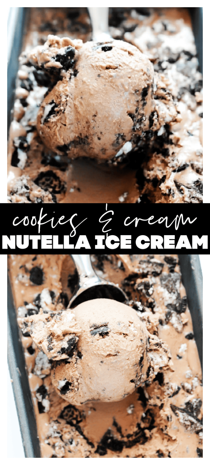 Cookies & Cream Nutella Ice Cream - Dash of Sanity