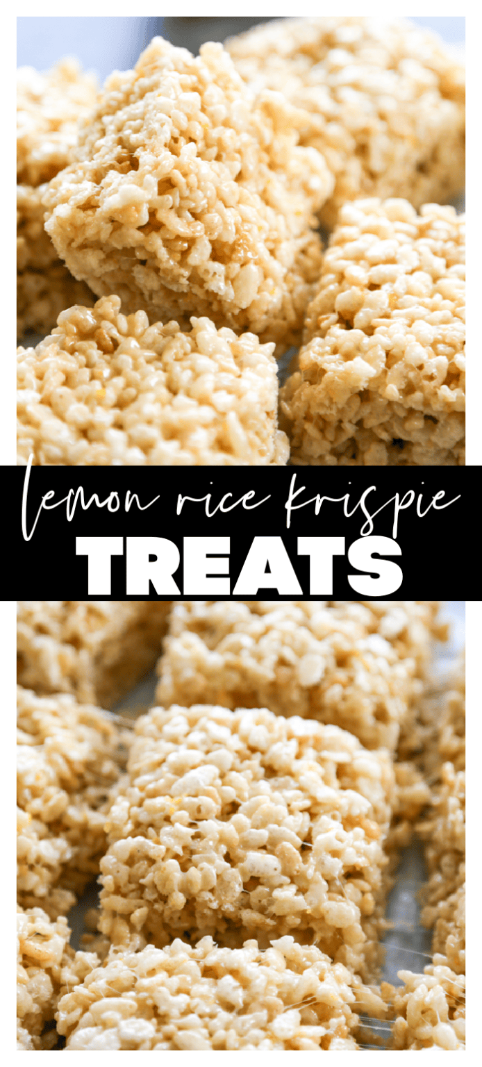 Lemon Rice Krispies Treats - Dash of Sanity