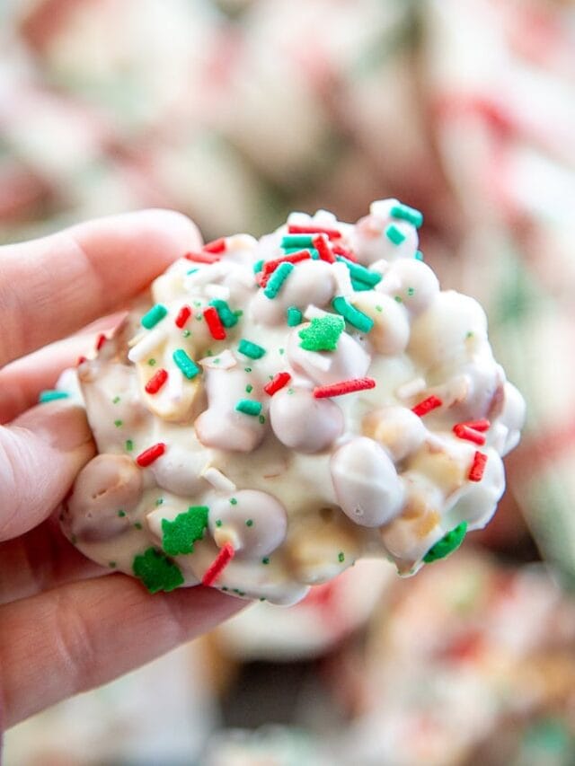 White Chocolate Peanut Clusters - Dash of Sanity