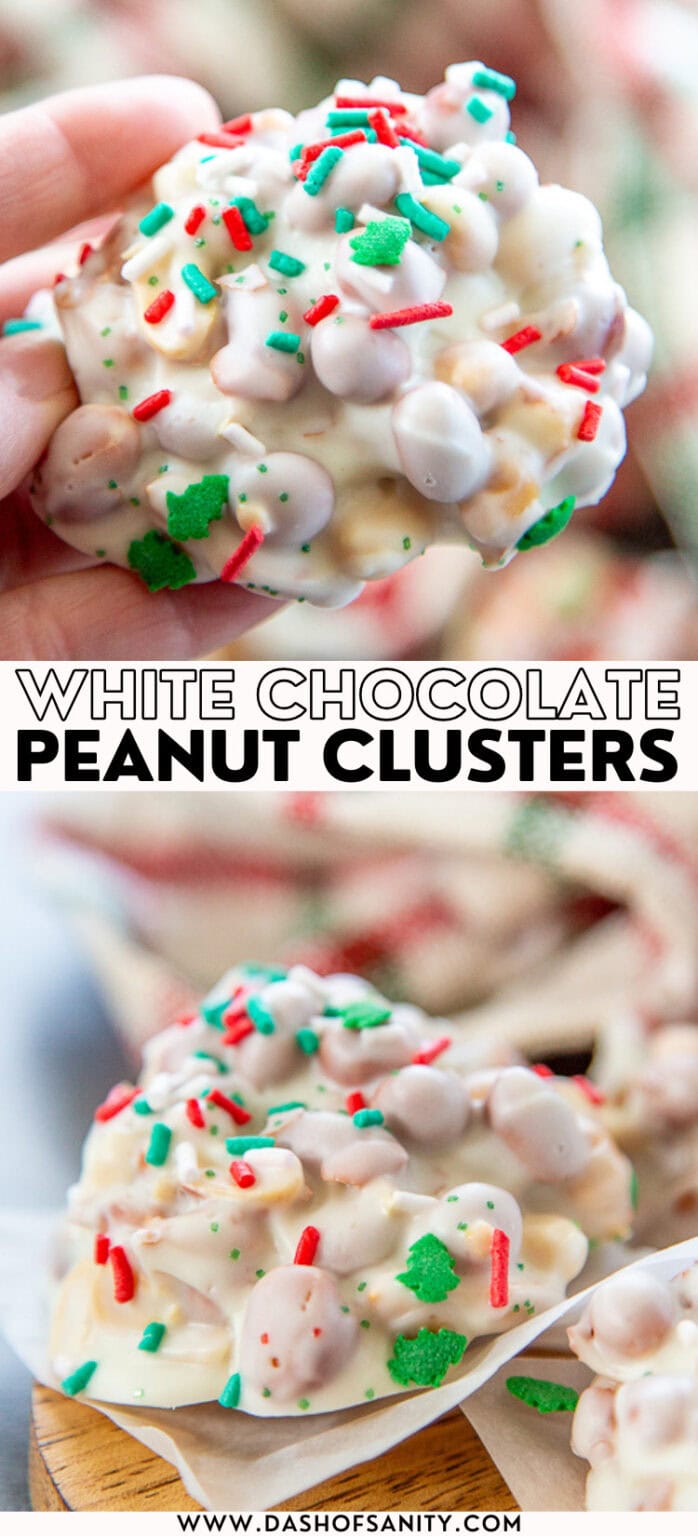 White Chocolate Peanut Clusters - Dash of Sanity